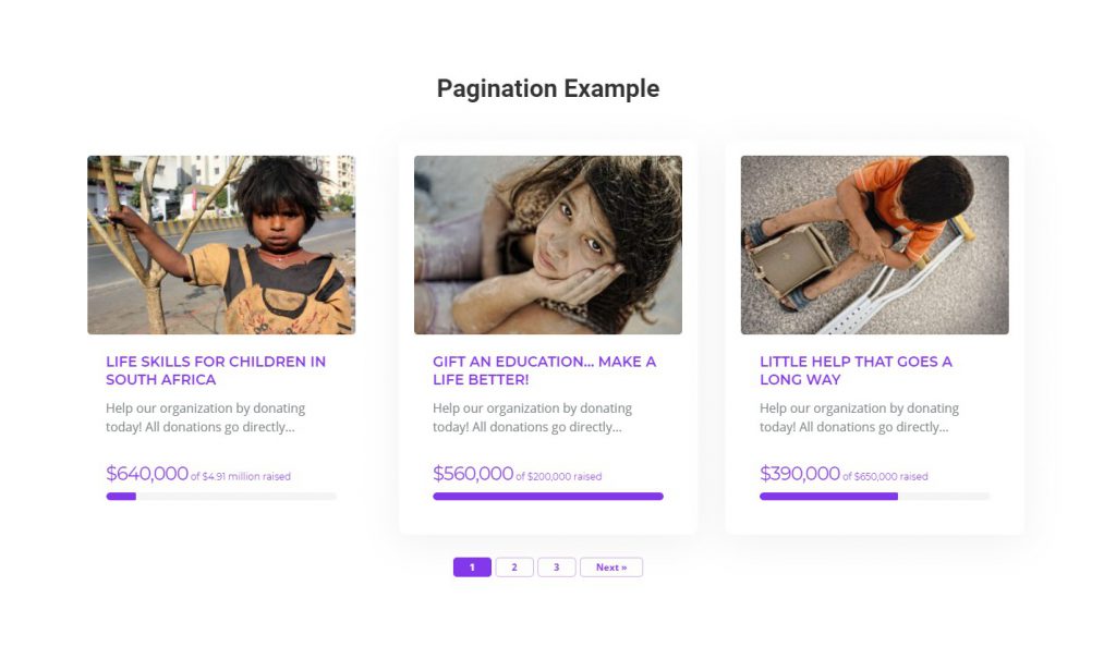 Elementor Give Form Grid Widget - Element Pack for Elementor