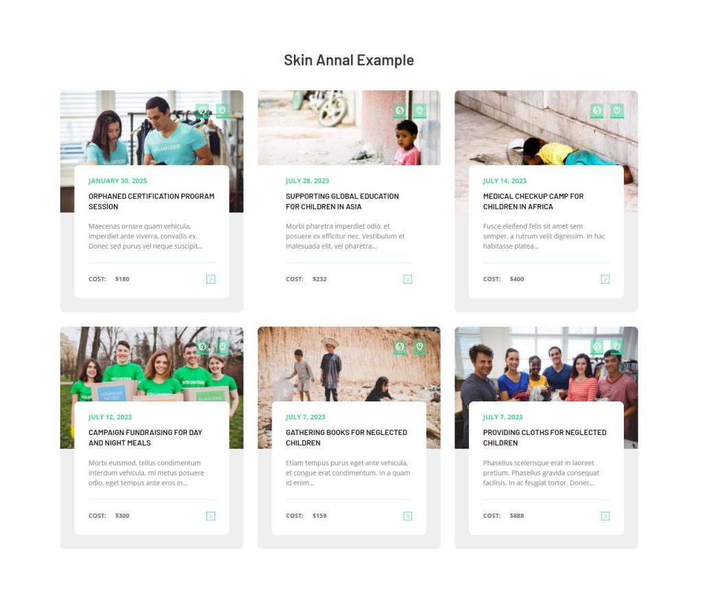 Events Calendar Grid Widget – Element Pack for Elementor