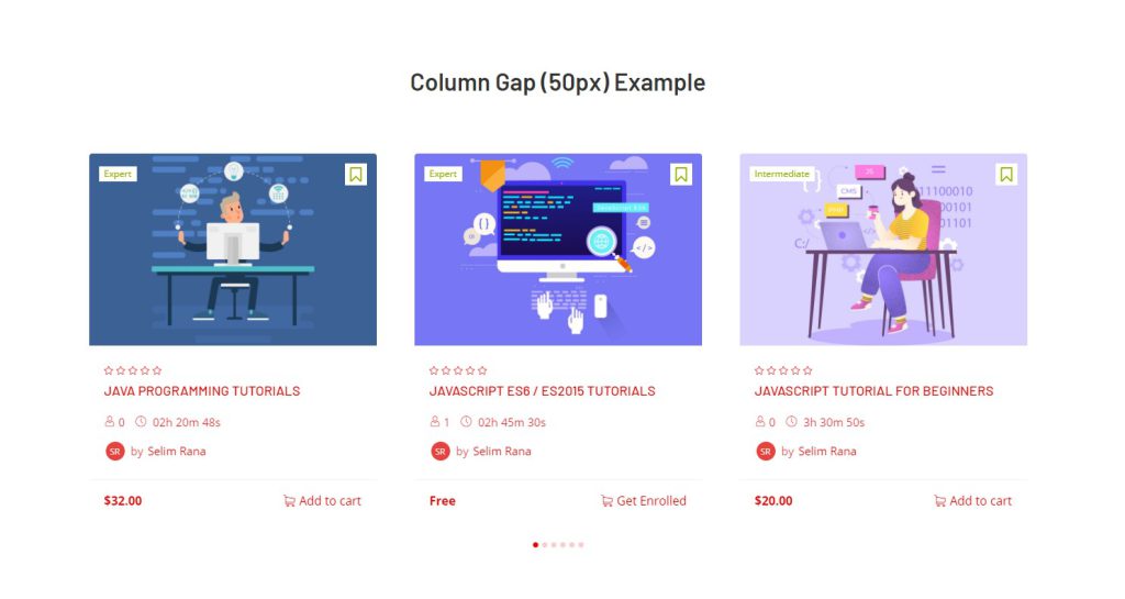 Elementor Tutor LMS Course Carousel Widget - Element Pack for Elementor