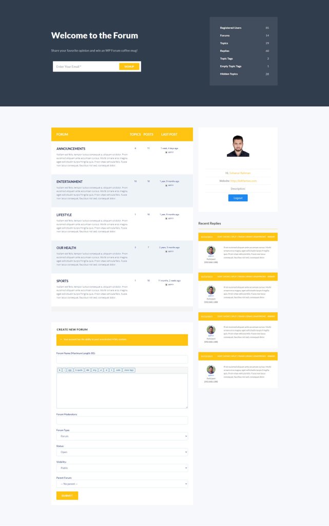 Elementor bbPress Forum Widget - Element Pack for Elementor