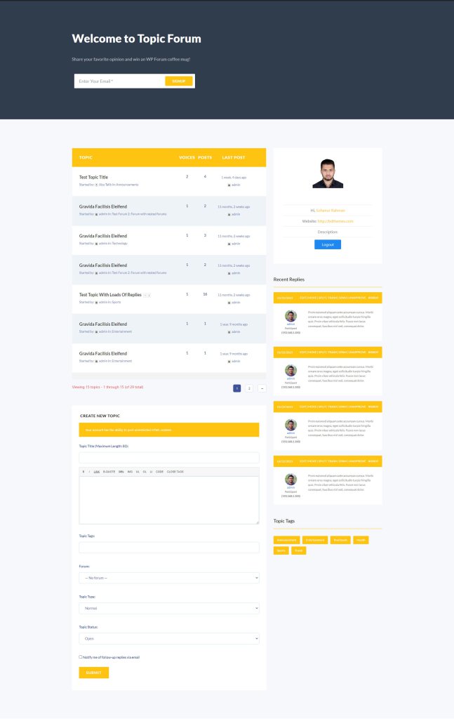 bbPress Topic - Addons for Elementor Page Builder