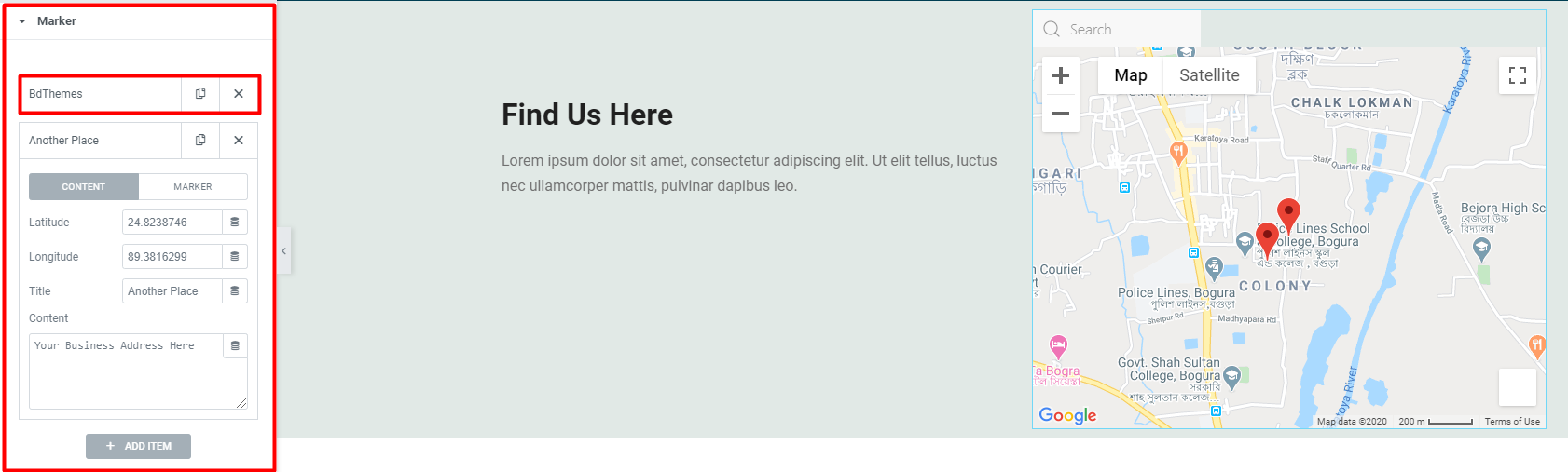 Embed Google Map on WordPress Using Elementor plugin - Element Pack Pro