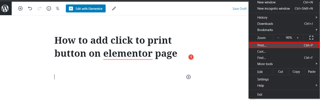 How to add click to print button on elementor page in seconds - Element Pack Pro