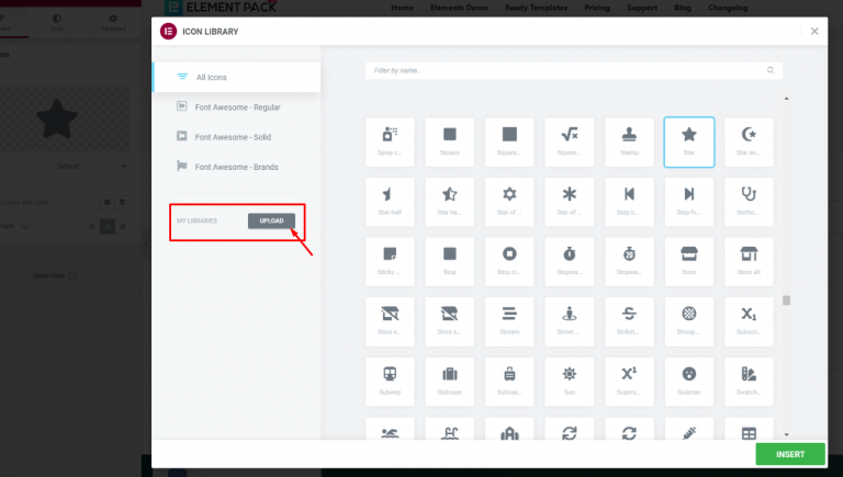 How to use custom icons for elementor - Element Pack Pro