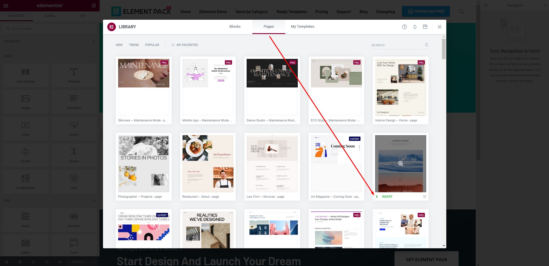 How to import Elementor templates - Element Pack Pro